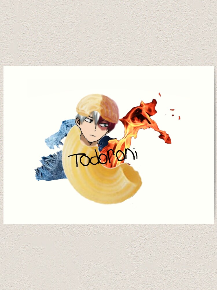 "My Hero Academia "Todoroni" Meme Print" Art Print for Sale by ...