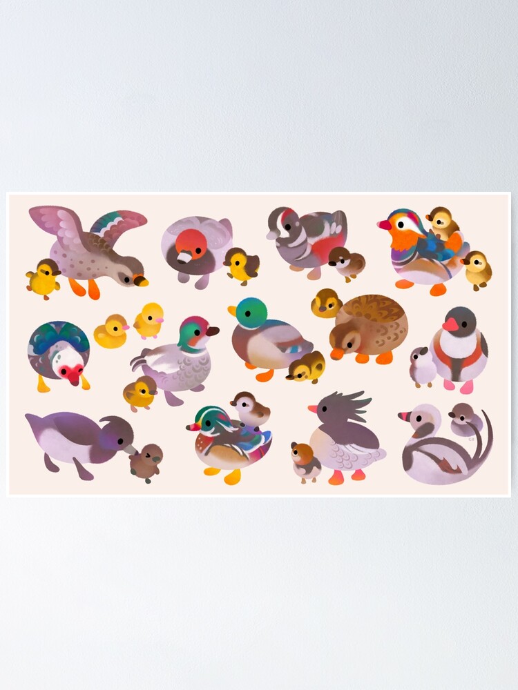 "Duck and Duckling" Poster for Sale by pikaole | Redbubble