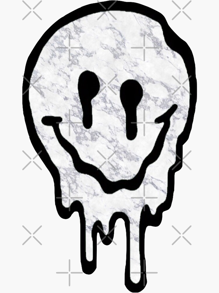 "Marble Drip Smiley" Sticker for Sale by csachs | Redbubble