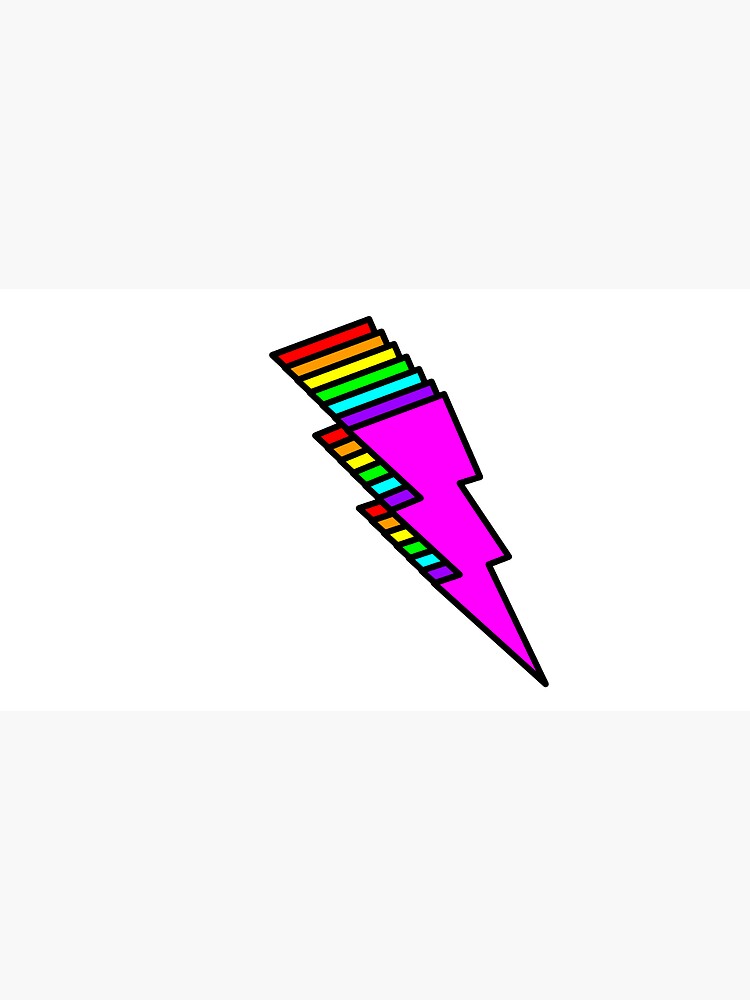 "Rainbow Lightning Bolt Sticker" Sticker for Sale by stickersbyHL ...