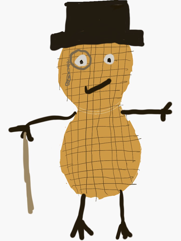 "mr peanut " Sticker by liviaweiss | Redbubble