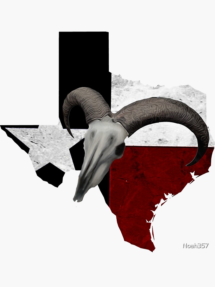 " Texas Aoudad skull" Sticker for Sale by Noah357 | Redbubble