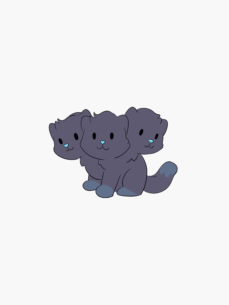 "Cerberus Cat Pun" Sticker for Sale by MellowArtStuff | Redbubble