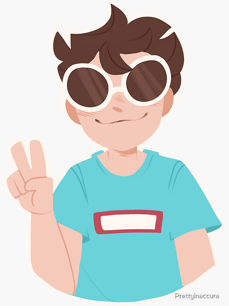 "GeorgeNotFound half body sticker" Sticker for Sale by Prettyinaccura ...