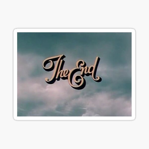 "Vintage The End Sticker " Sticker for Sale by fluffishi529 | Redbubble