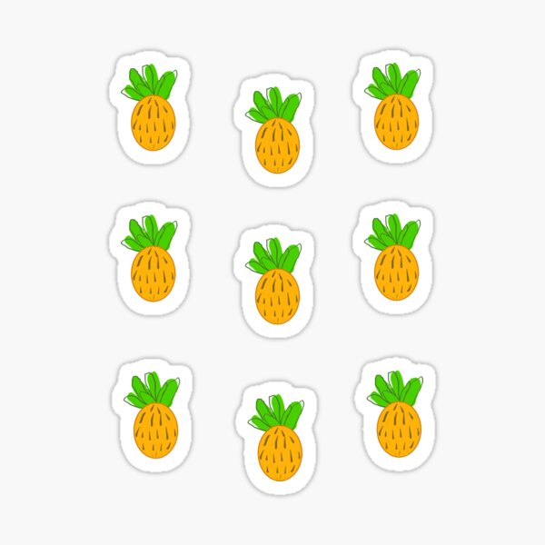 "Pineapple Sticker Pack" Sticker by anjalib2001 | Redbubble