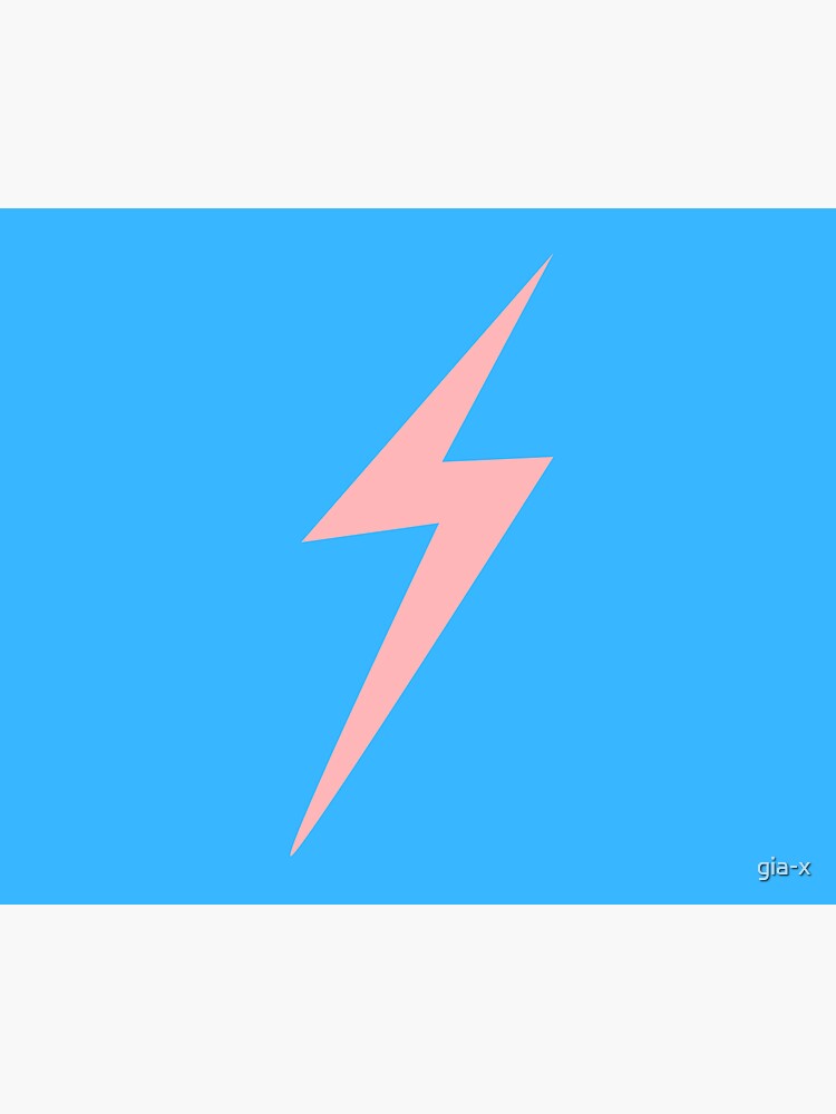 "Pink and Blue Lightning Bolt" Sticker for Sale by gia-x | Redbubble