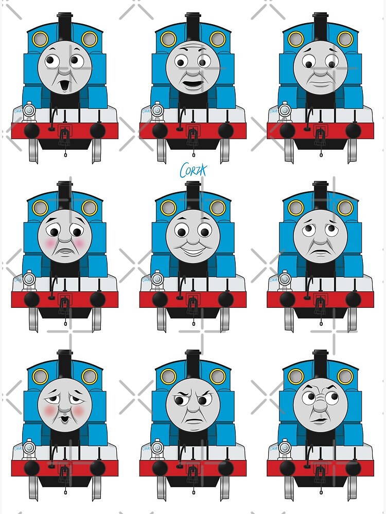 "The Many Faces of Thomas" Art Print by corzamoon | Redbubble