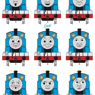 "The Many Faces of Thomas" Poster for Sale by corzamoon | Redbubble