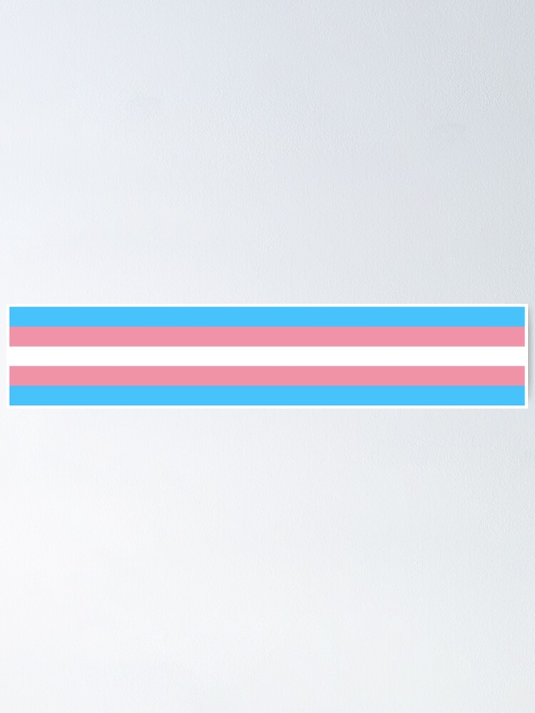 "Trans Pride Flag Horizontal Stripes" Poster by sammi-ts | Redbubble