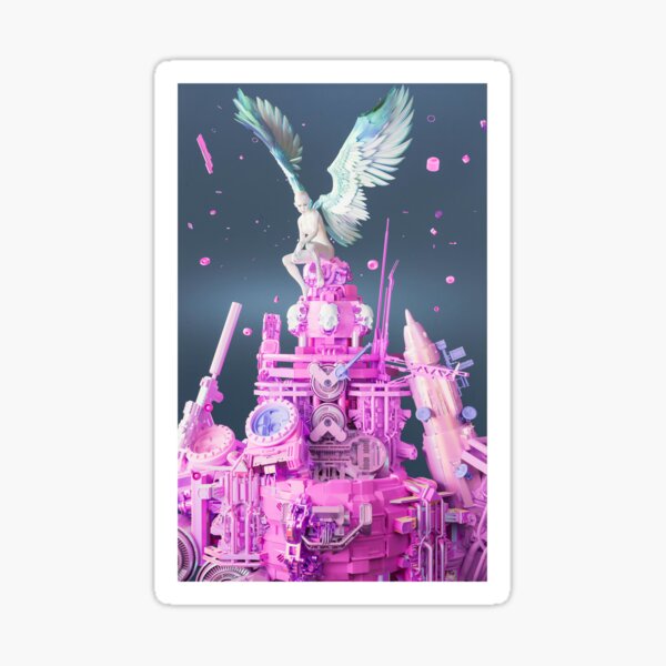 "3D Digital Art Cover - "Grimes"" Sticker for Sale by Renee1895 | Redbubble