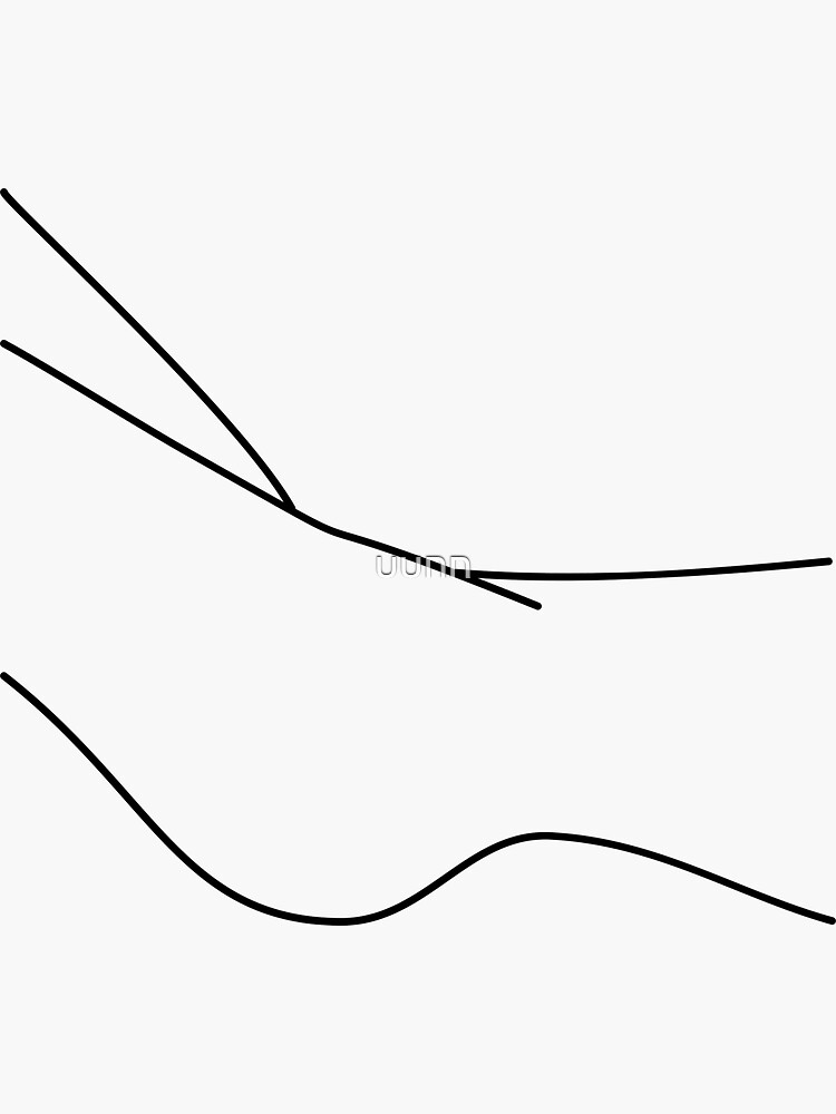 "Abstract Buttock and Body Line Art" Sticker for Sale by uunn | Redbubble