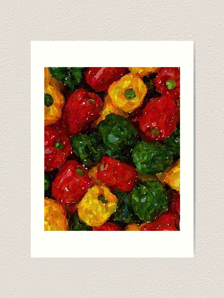 "Bell Peppers Poster, Print & Card" Art Print by Oldetimemercan | Redbubble