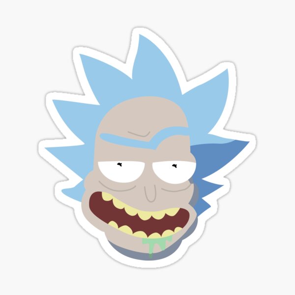 "Smirking Rick Sanchez" Sticker by SmirkingDesigns | Redbubble