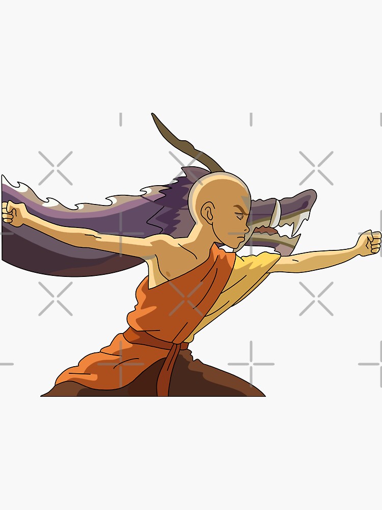 "Dancing dragons aang " Sticker for Sale by Maiahcast27 | Redbubble