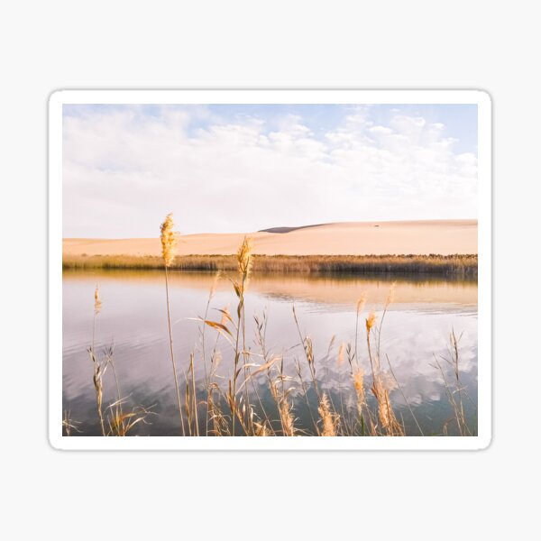 "Lake in the Desert of Siwa" Sticker for Sale by LouKii | Redbubble