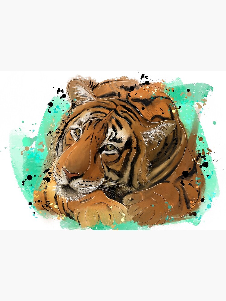 "Inky tiger" Poster by Fynnillustrates | Redbubble