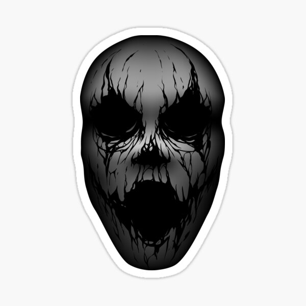 "Scary Face T-Shirt Zombie Ghost Halloween Nightmare " Sticker by ...
