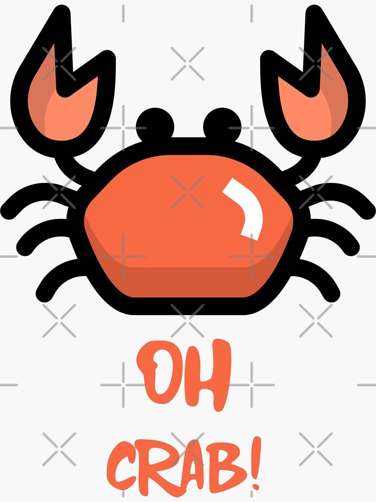 "Oh Crab! Design" Sticker for Sale by joabaj | Redbubble