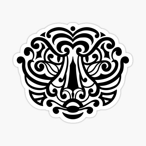 "Tribal face" Sticker for Sale by Alexmakarova | Redbubble
