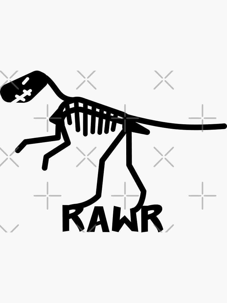 "Dino Rawr" Sticker by arekopo | Redbubble