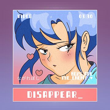 "Retro Anime - Disappear" Sticker for Sale by BetterDesigns4U | Redbubble