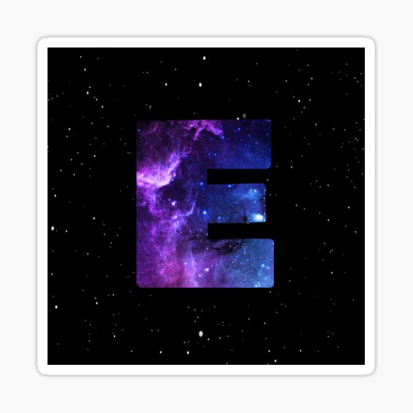 Letter E Space Stickers | Redbubble