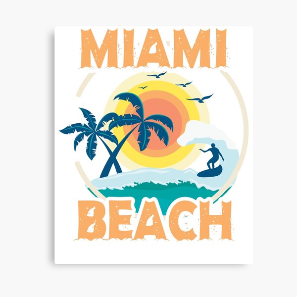 "Retro Cool Miami Beach Souvenir Gift Florida Vacation Design design ...
