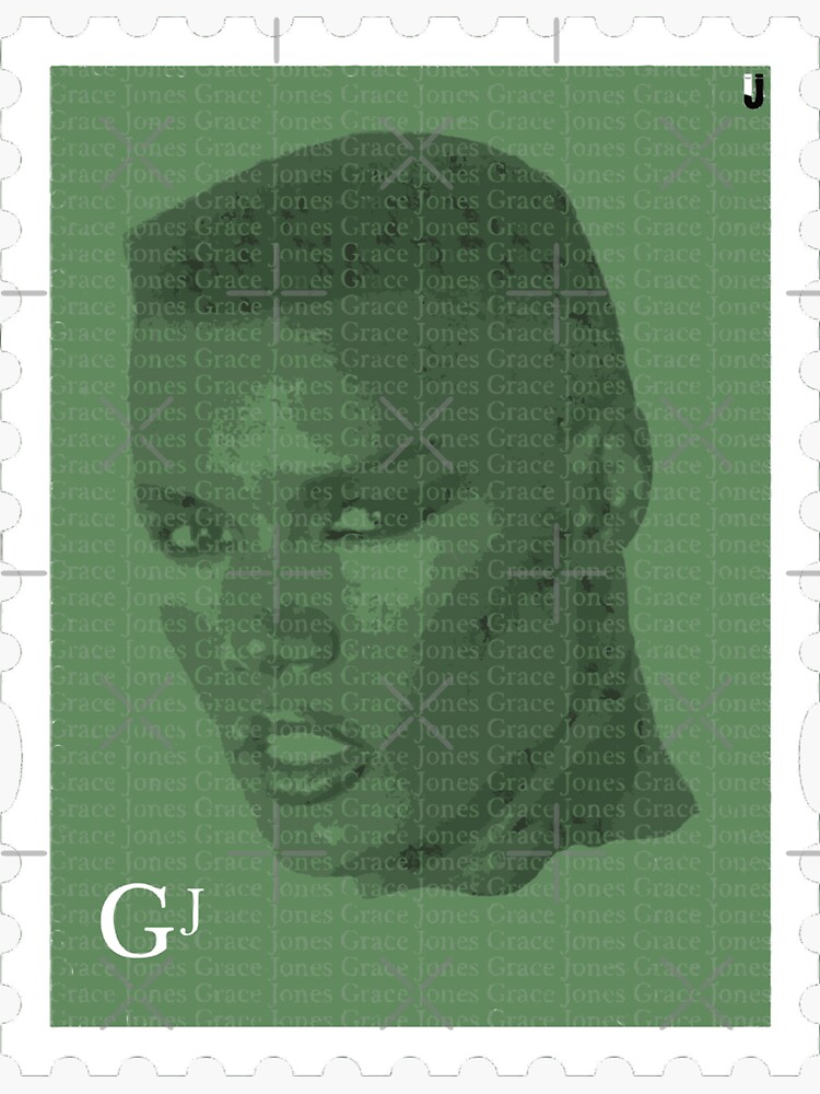 "Grace Jones Stamp" Sticker by ArtOfGrime | Redbubble