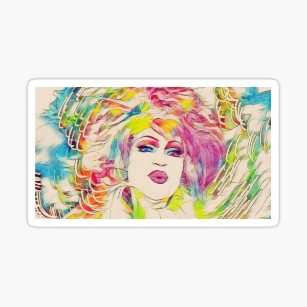 "Colourful Portrait of a Drag Queen " Sticker for Sale by mar73 | Redbubble