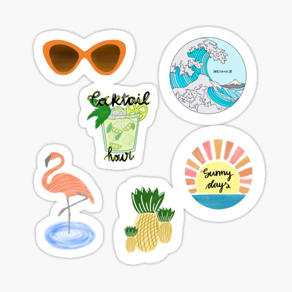 "Summer sticker Pack" Sticker for Sale by amandapdesigns | Redbubble