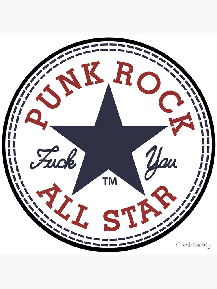 "Punk Rock All Star" Sticker for Sale by CrashDaddy | Redbubble