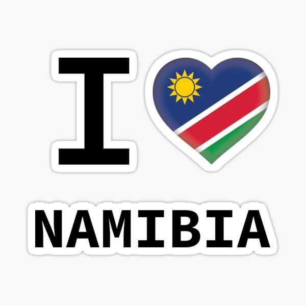 "I HEART NAMIBIA" Sticker for Sale by Mxdesign888 | Redbubble