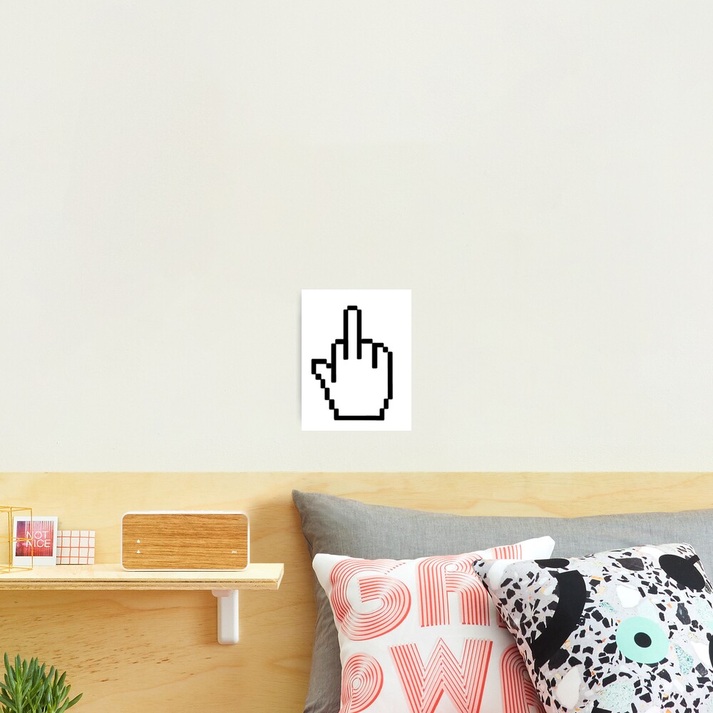 "Middle finger cursor" Photographic Print for Sale by Moi-Rah | Redbubble