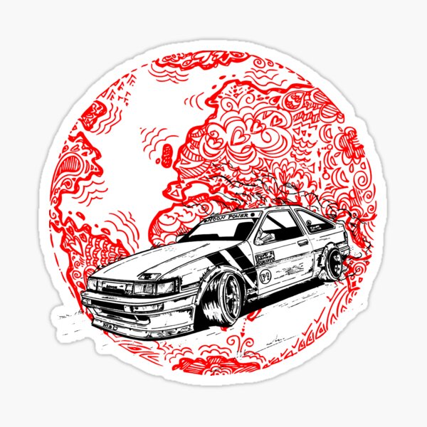 "AE86" Sticker for Sale by Rumbr1S | Redbubble