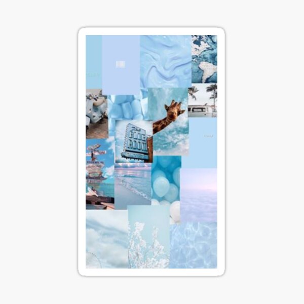"blue aesthetic collage" Sticker for Sale by vscoish-girl | Redbubble
