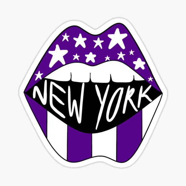 "NYU Lips Sticker" Sticker by bocasticks | Redbubble