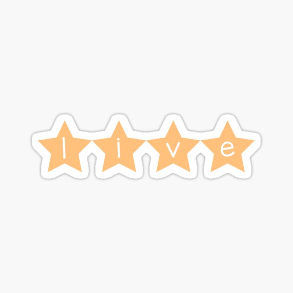 "live yellow" Sticker for Sale by carleemarkle | Redbubble