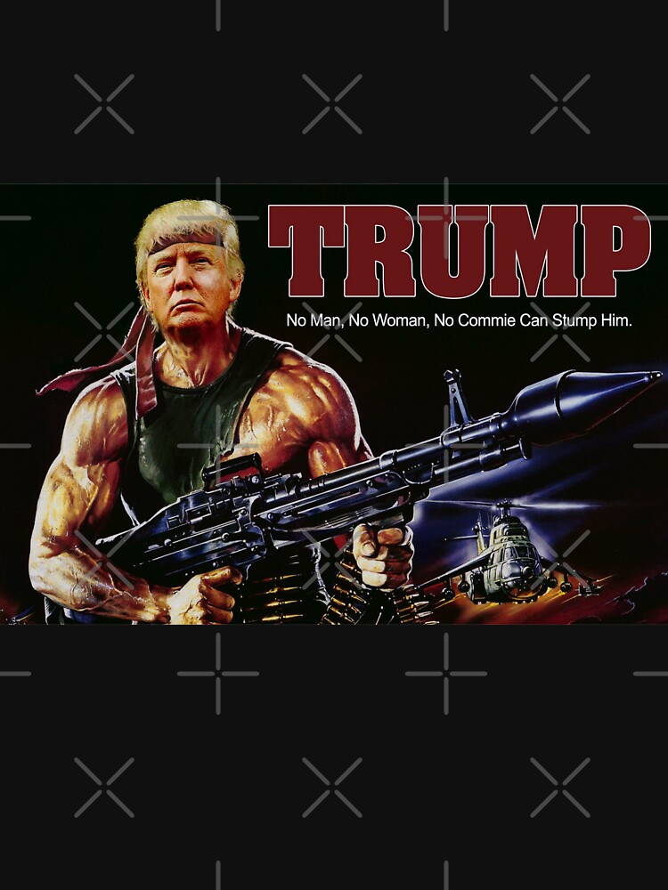 "Rambo Trump T-Shirt" T-shirt for Sale by AninosSPro | Redbubble ...