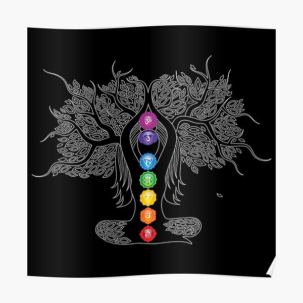 "Chakra Lady Tree - WO" Poster for Sale by serenaking | Redbubble
