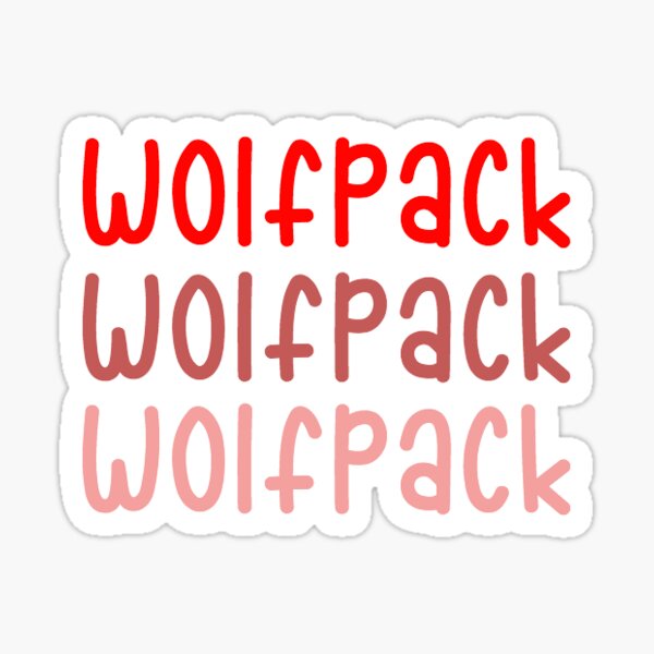 "wolfpack ombre" Sticker for Sale by angelaliannn | Redbubble