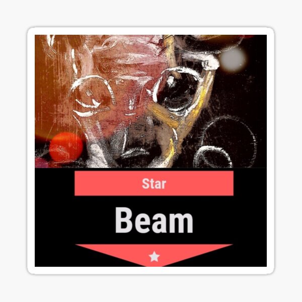 "Star Beam Black" Sticker for Sale by StarsAndBeams | Redbubble