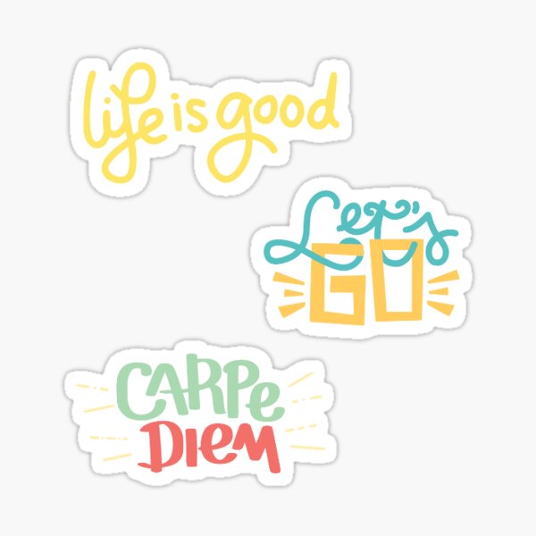 "CUTE QUOTES Sticker Pack" Sticker by veronica-xu | Redbubble