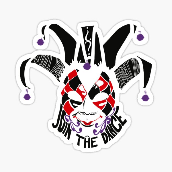 "Jester Design" Sticker for Sale by ImyGeorge | Redbubble