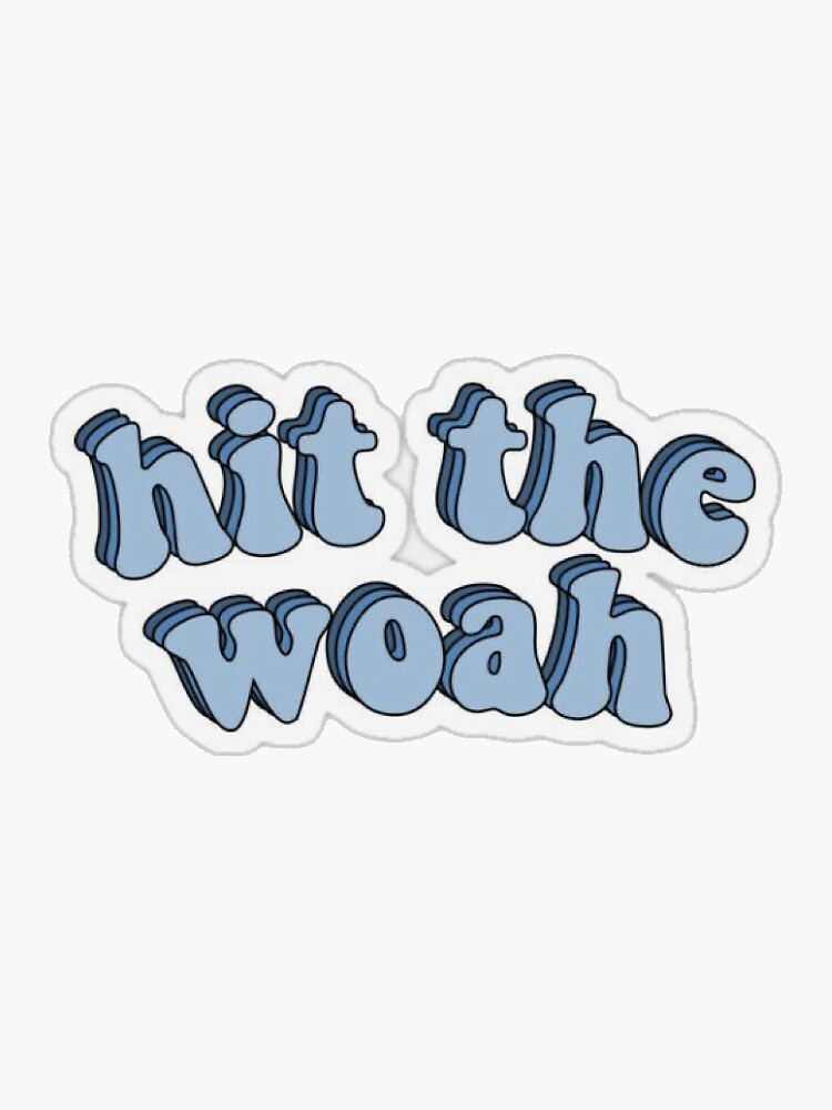 "hit the woah sticker" Sticker by ssophiaavilaa | Redbubble