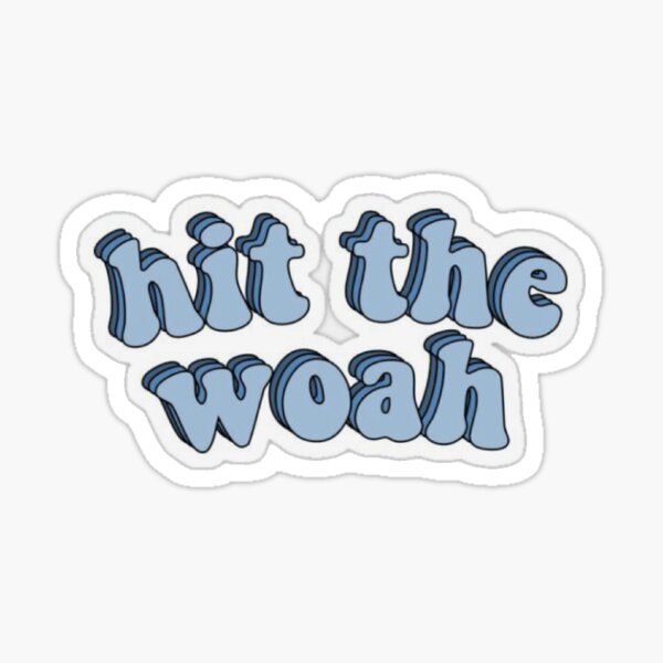 "hit the woah sticker" Sticker by ssophiaavilaa | Redbubble
