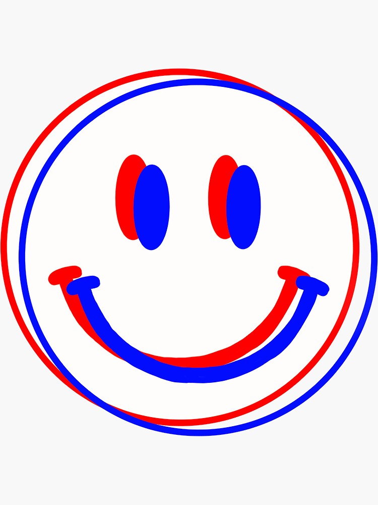 "3D Smiley Face Sticker" Sticker by printsbycourt | Redbubble