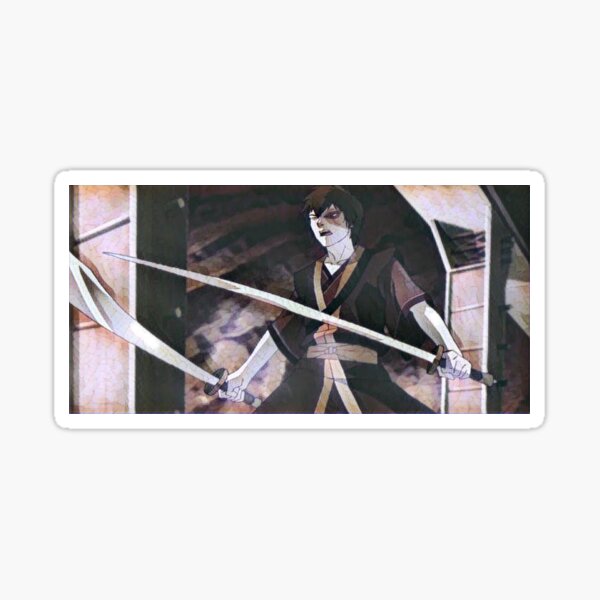 "Avatar TLA: Zuko with Swords" Sticker for Sale by lotr-fan | Redbubble