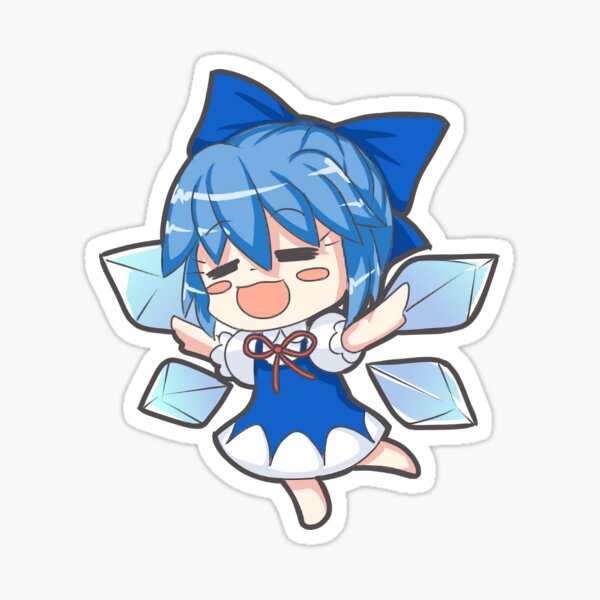 "Chibi Cirno" Sticker for Sale by RealWoomyHours | Redbubble