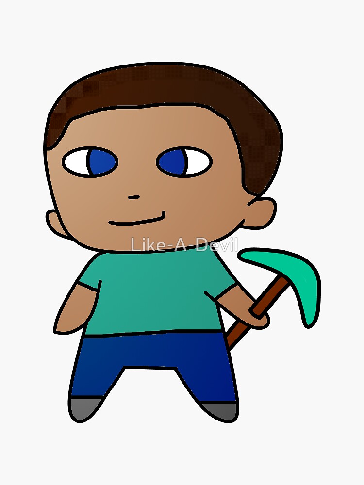 "Chibi Minecraft Steve" Sticker for Sale by Like-A-Devil | Redbubble